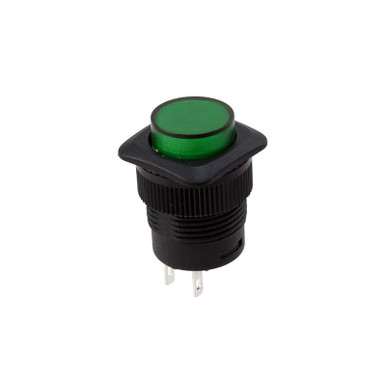 Buy Lighted Push Button Switch Latching Square OFF-ON Green Button 4Pin ...