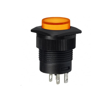 Buy Lighted Push Button Switch Momentary Square OFF-(ON) Yellow Button ...