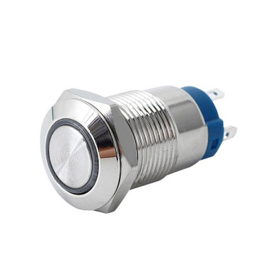 Buy Waterproof 19mm Metal Push Button Switch Latching Ring LED White 5 ...