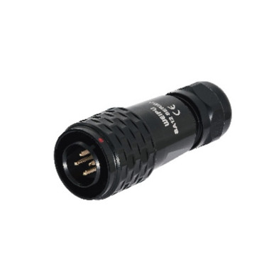 Buy SA12 Black 3 Pin Male IP67 Waterproof Cable Connector - WEIPU | Evelta