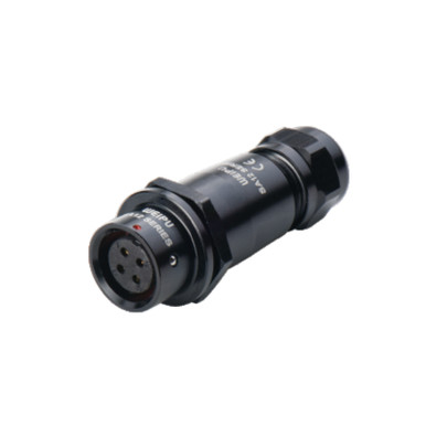 Buy SA12 Black 3 Pin Female IP67 Waterproof Cable Connector Rear Nut ...