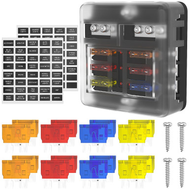 6,12 Position Fuse Box Waterproof with Indicator Light