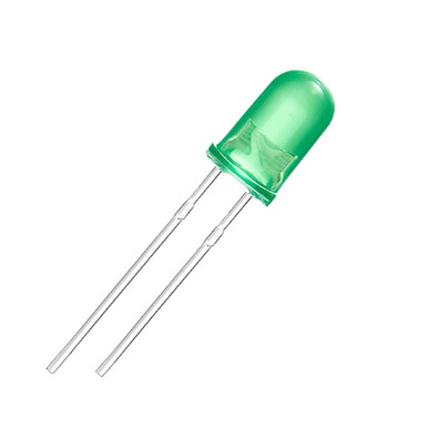 3mm Round Yellow Green Diffused LED 573nm 25mA Through Hole