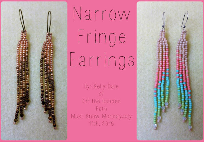 Narrow Fringe Earring Instant Download PDF Pattern - Off the Beaded Path