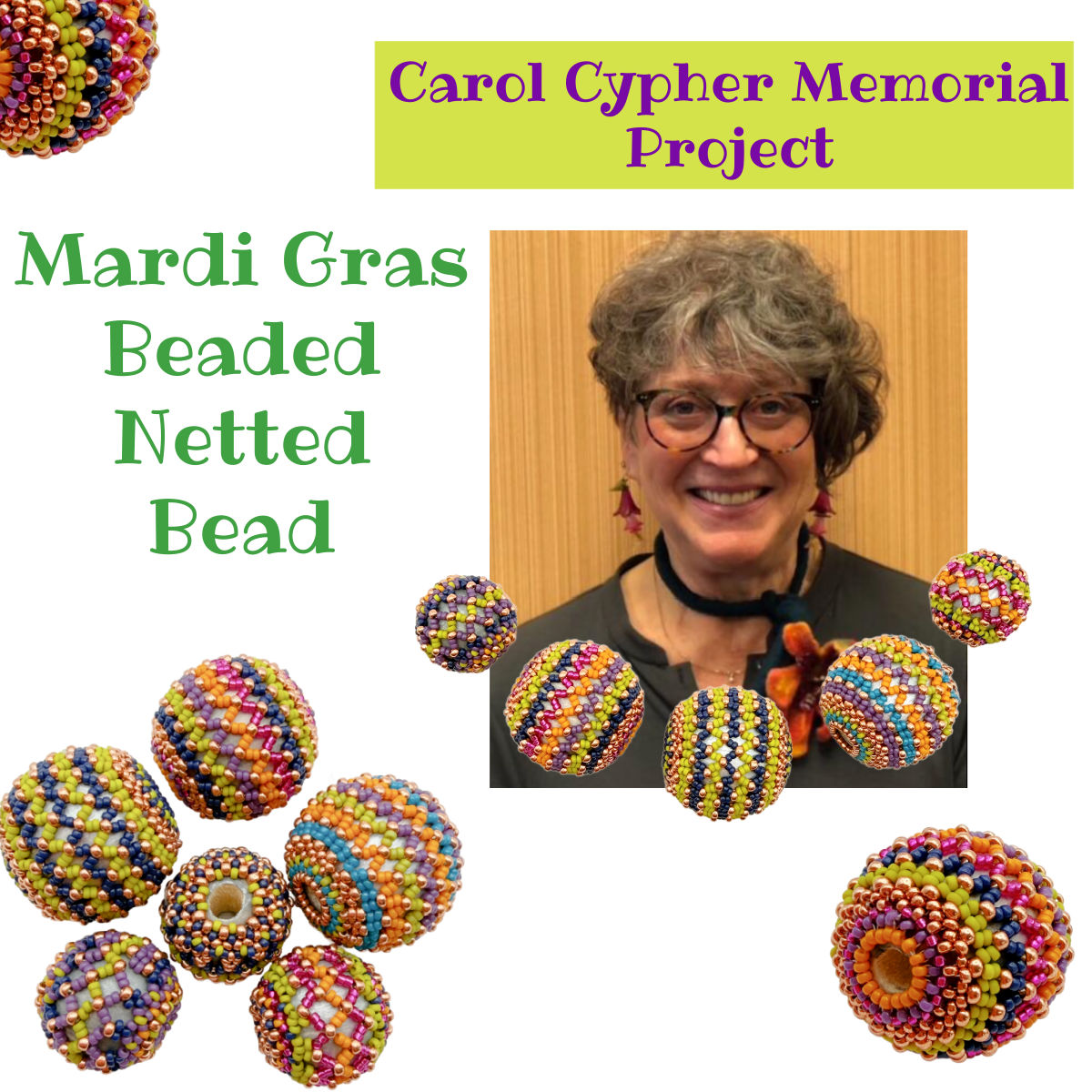 Coming Monday - Mardi Gras Beaded Netted Bead - Off the Beaded Path