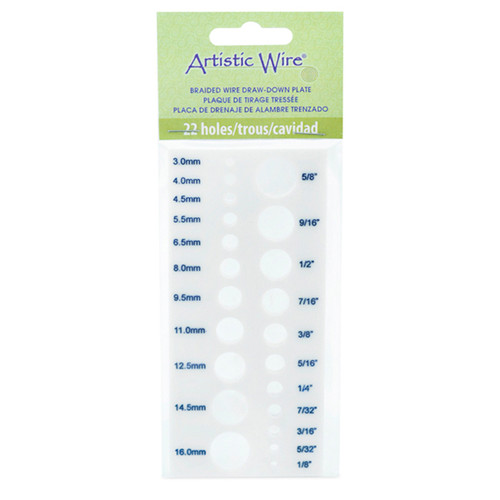 Artistic Wire Acrylic Draw Plate 22 Holes
