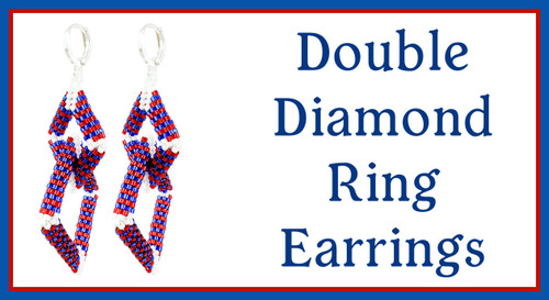 Double Diamond Ring Earrings INSTANT DOWNLOAD Pattern