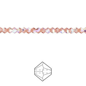 3mm Rose Peach Preciosa Bicone (48pk)