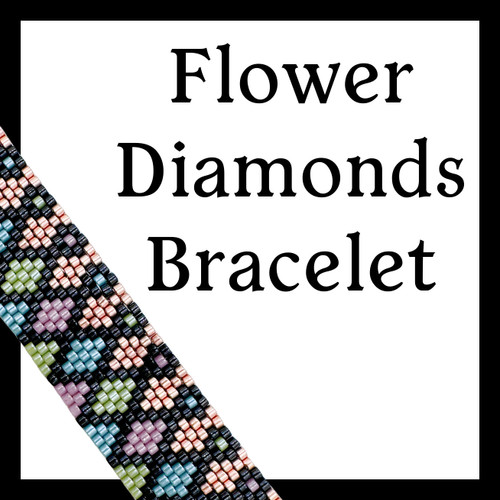 Flower Diamonds Bracelet INSTANT DOWNLOAD Pattern