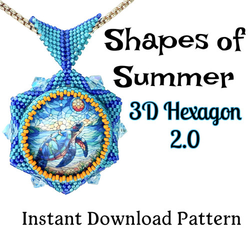 3D Hexagon 2.0 – Shapes of Summer Beading Pattern (Instant Download)