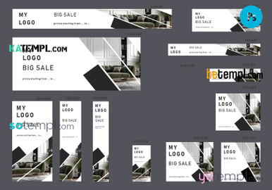 # interior firm editable banner template set of 13 PSD