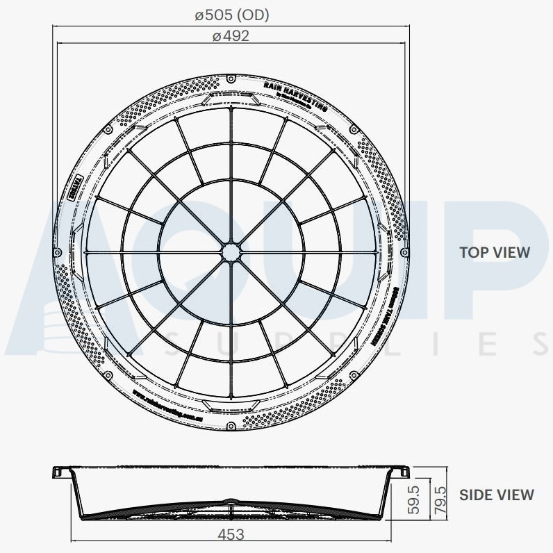 500mm (nom.) Tank Inlet Screen