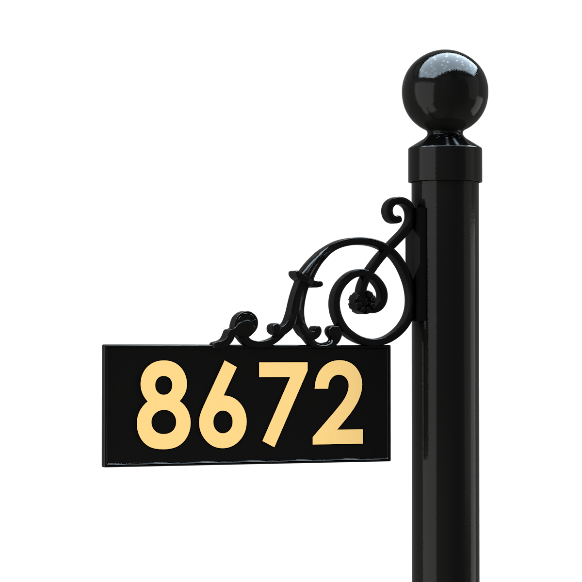 3" Aluminum Round Address Marker - 4Ever Products