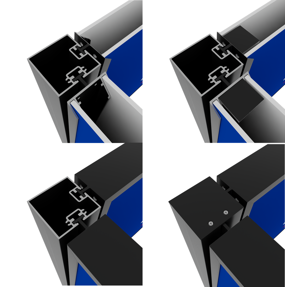 Double Panel Architectural Corner Frame System - 4Ever Products