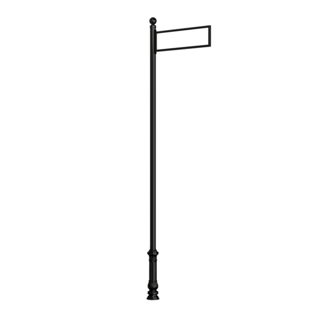 The 3" Round Street Sign Post System Single Frame - 4Ever Products