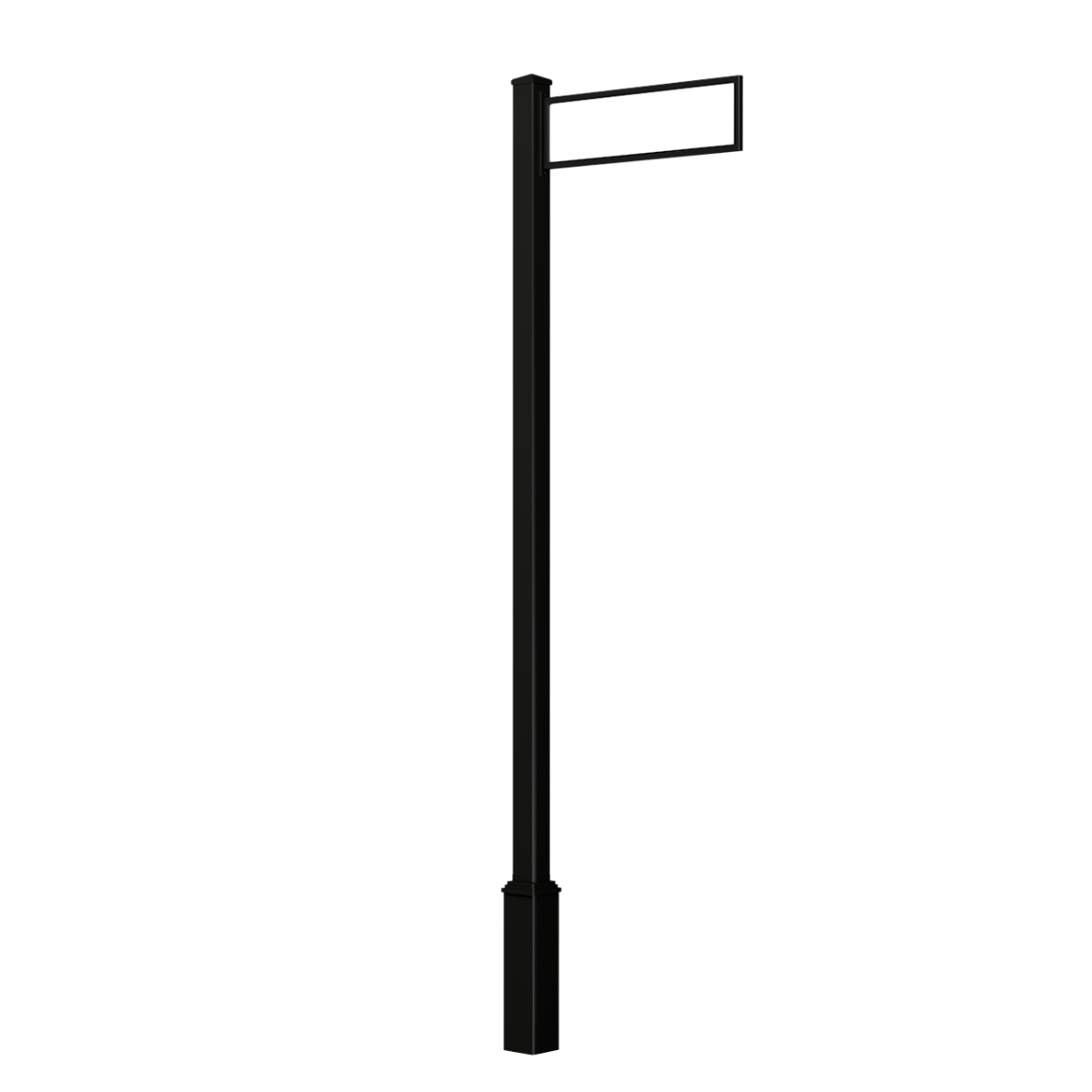 The 4" Square Street Sign Post System Single Frame - 4Ever Products