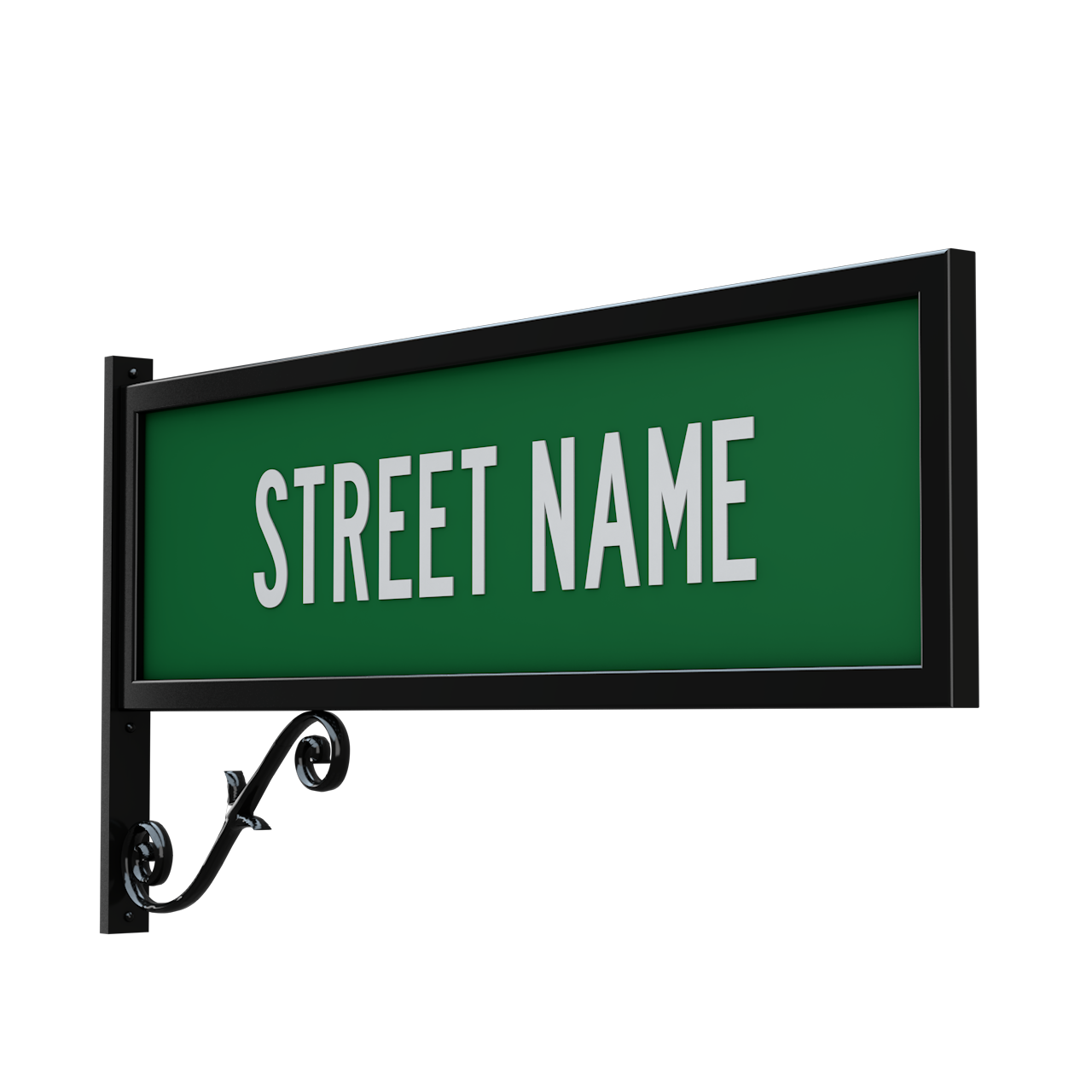 The Ornamental Street Sign Frame - Aluminum Scroll - 4Ever Products