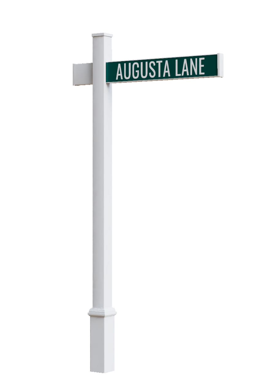 Vinyl Street Sign Post System with Single Blade - 4Ever Products