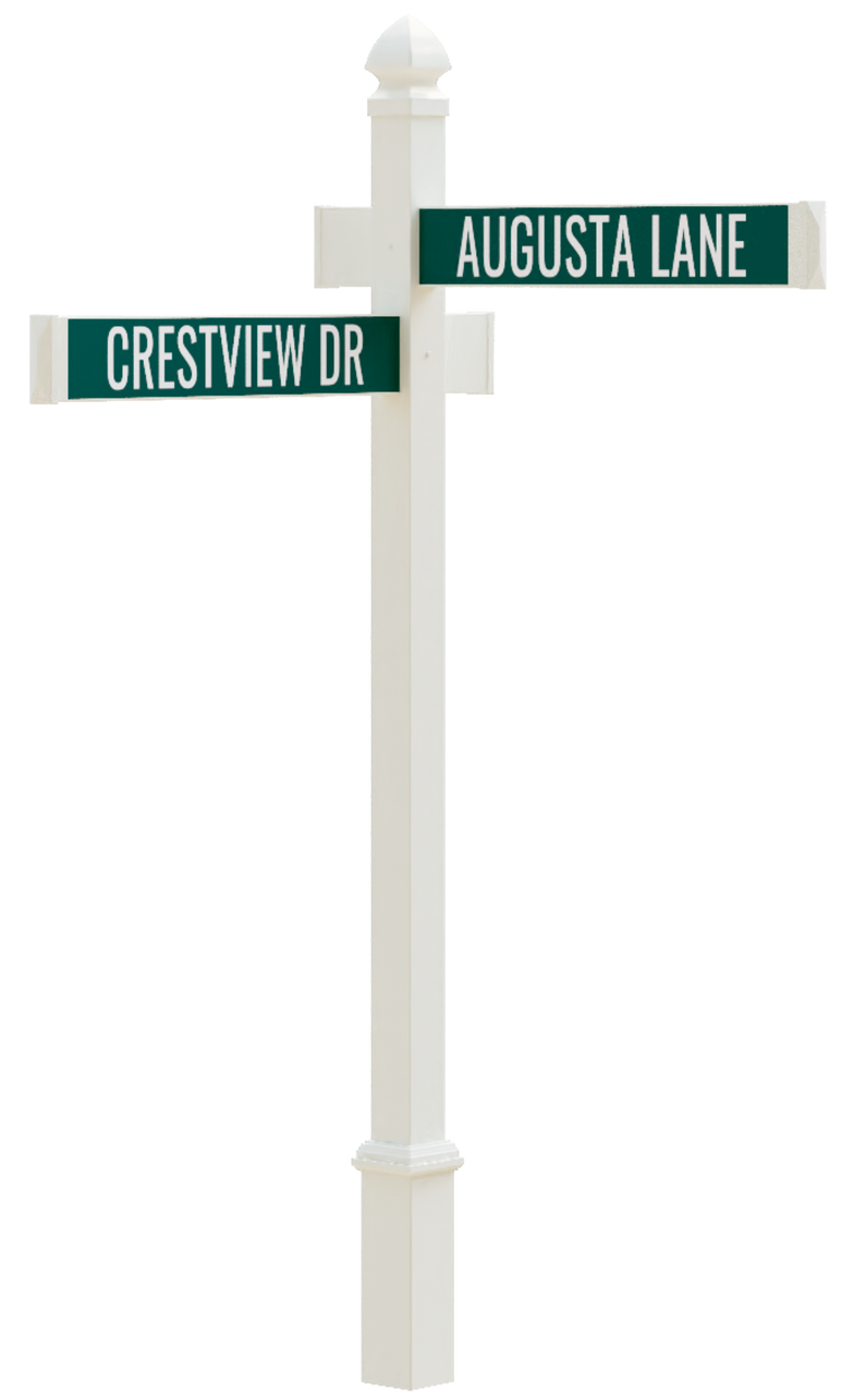 Vinyl Street Sign Post System with Double Blades - 4Ever Products