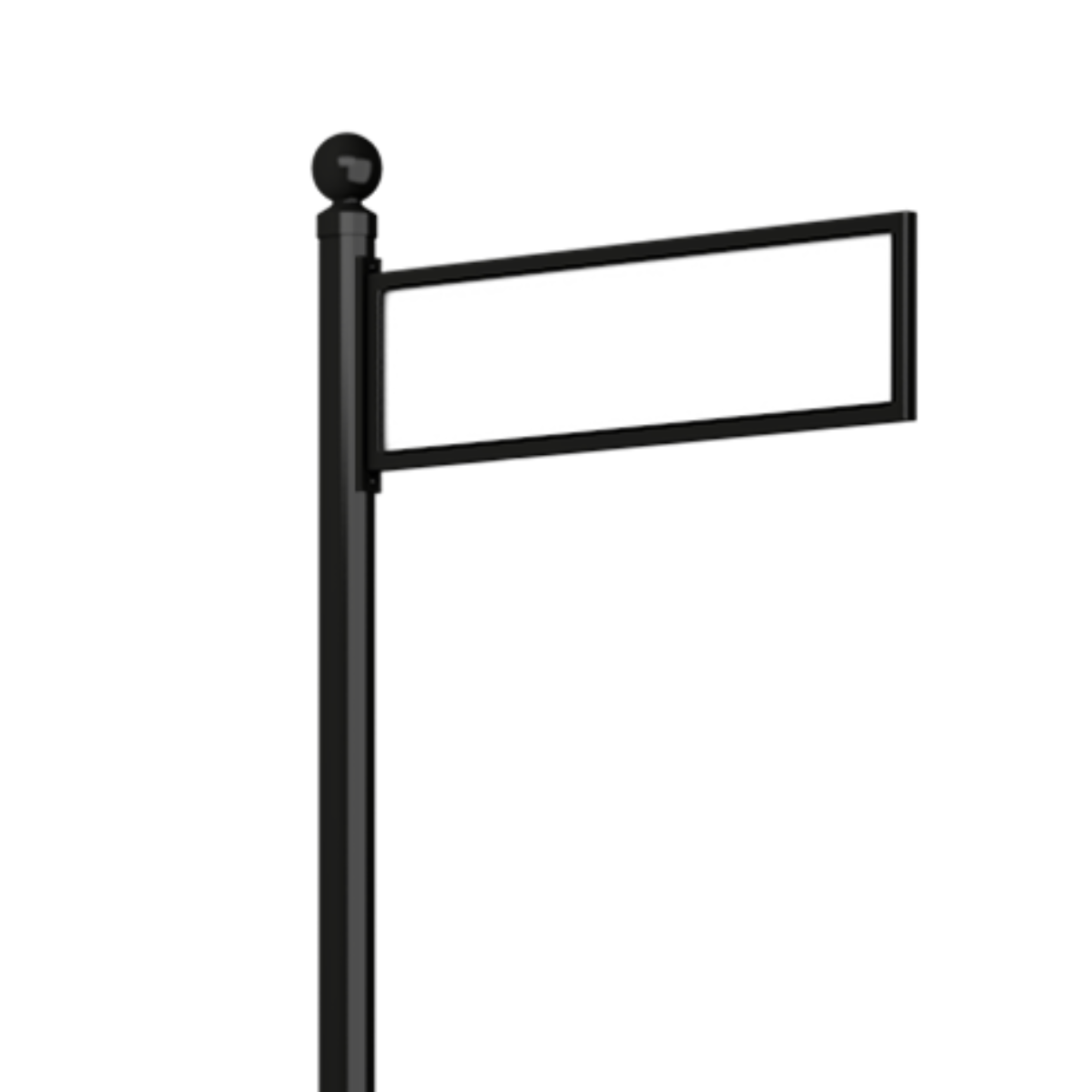 The 3" Fluted Street Sign Post System Double Frame - 4Ever Products