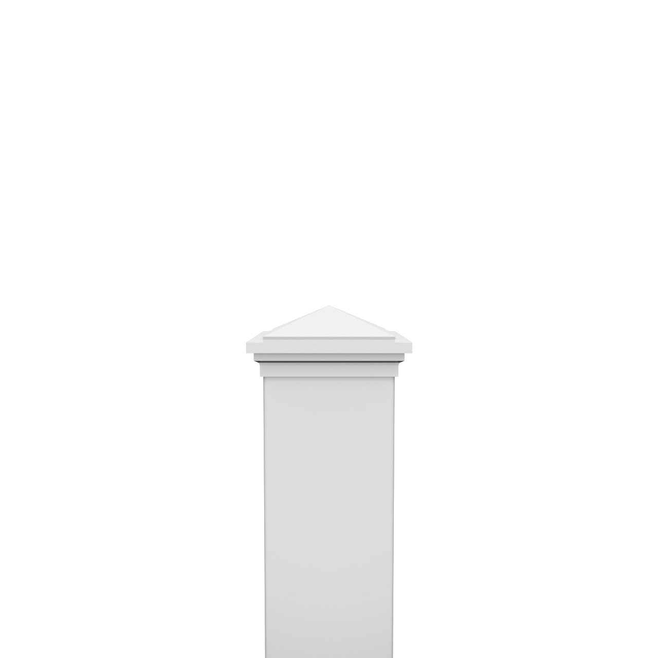 Ornamental Finial - 3" Princeton Cap - White - 4Ever Products