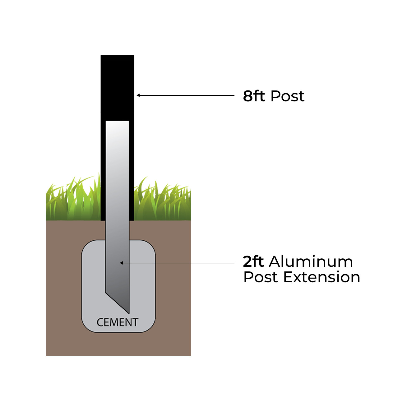 3" x 3" Smooth Square Aluminum Post - 4Ever Products