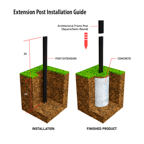 Architectural Aluminum Post Extensions