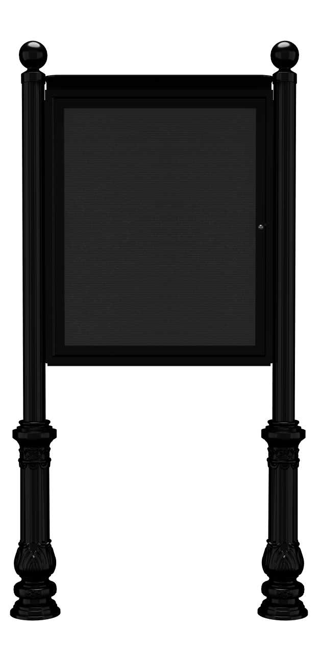 3" Fluted Post Community Message Board - 4Ever Products