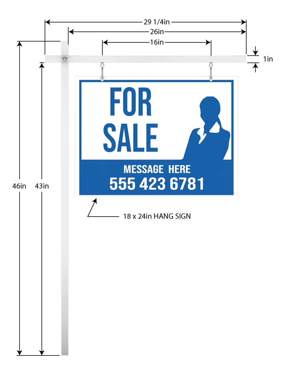 Aluminum Real Estate Post - Mini