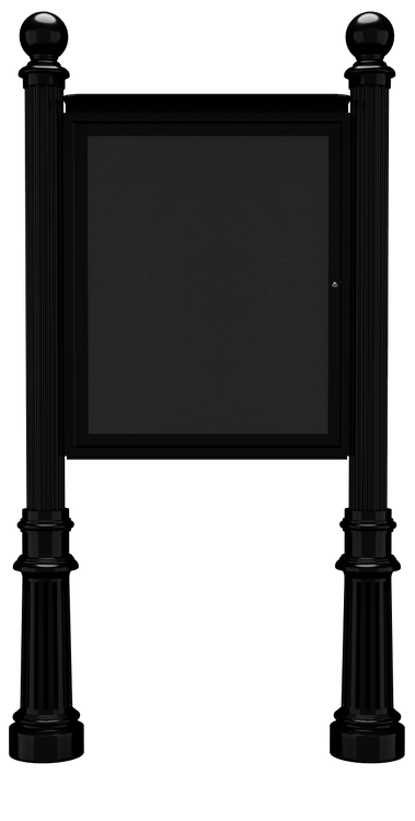 4" Fluted Post Community Message Board - 4Ever Products