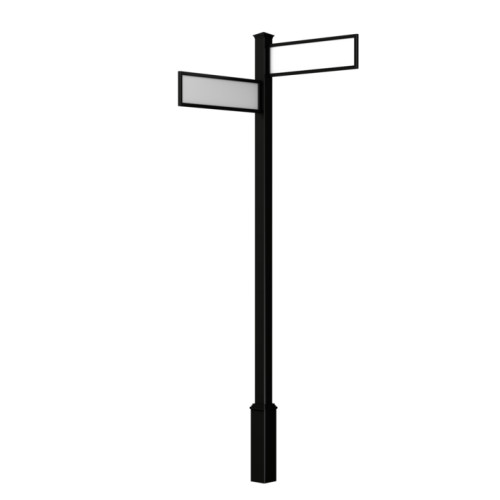 The 4" Square Street Sign Post System Double Frame - 4Ever Products