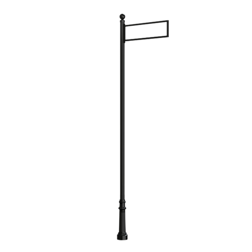The 3" Fluted Street Sign Post System Single Frame - 4Ever Products
