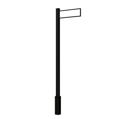 The 4" Square Street Sign Post System Single Frame - 4Ever Products