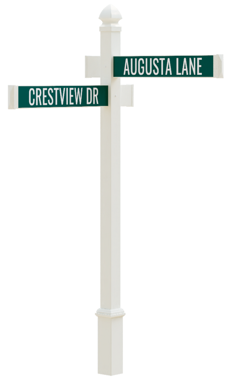Vinyl Street Sign Post System with Double Blades - 4Ever Products