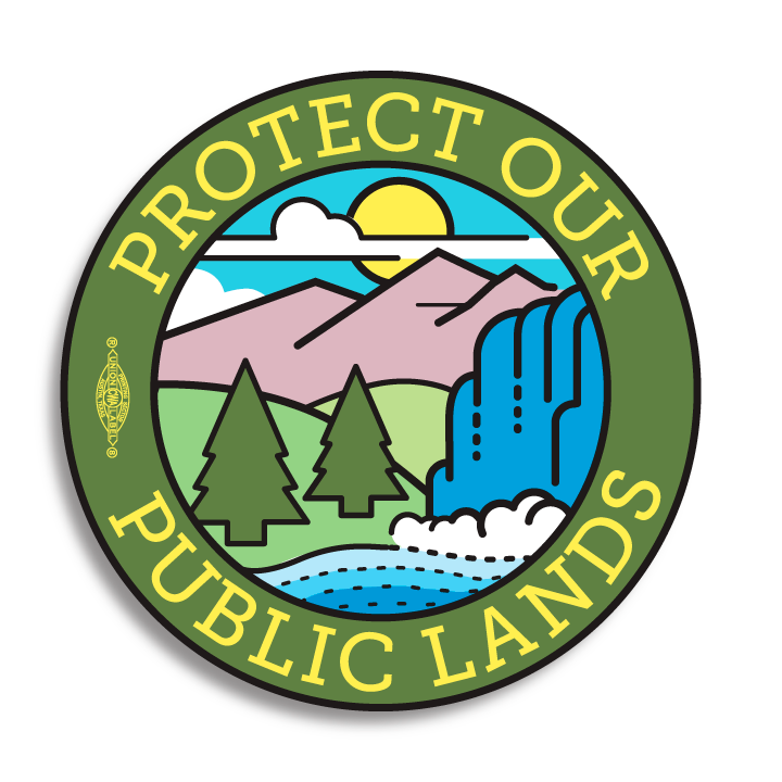 "Protect Our Public Lands" logo graphic (4" Vinyl Sticker -- Pack of ...