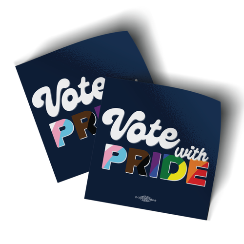 Vote With Pride (3.5" x 3.5" Vinyl Sticker -- Pack of Two!) - Idaho ...