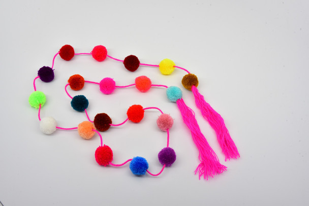 Mexican Decor Ethnic Boho Tribal Home Decor Party Strings with Pom Poms ...