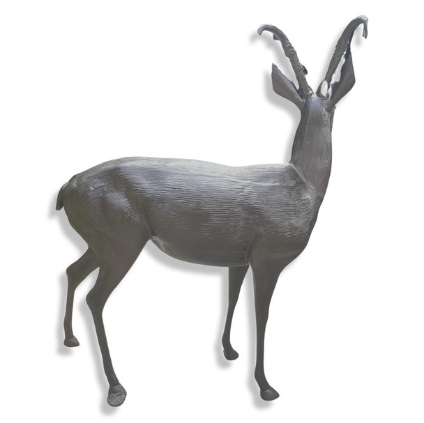 Springbok antelope Standing Garden Statue Bronze Color Recycled ...