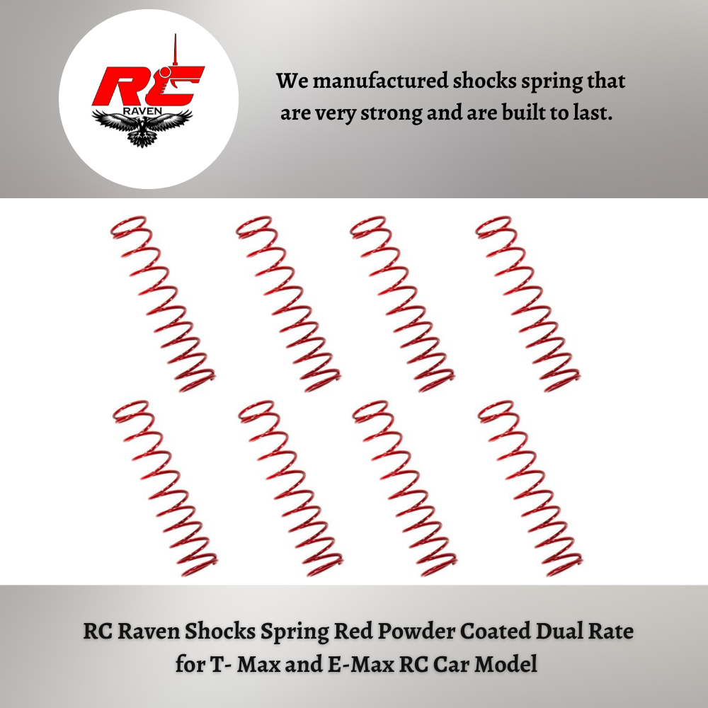 RC Raven 8 pcs RC Shocks Spring Orange Powder Coated for RC Car T- Maxx ...