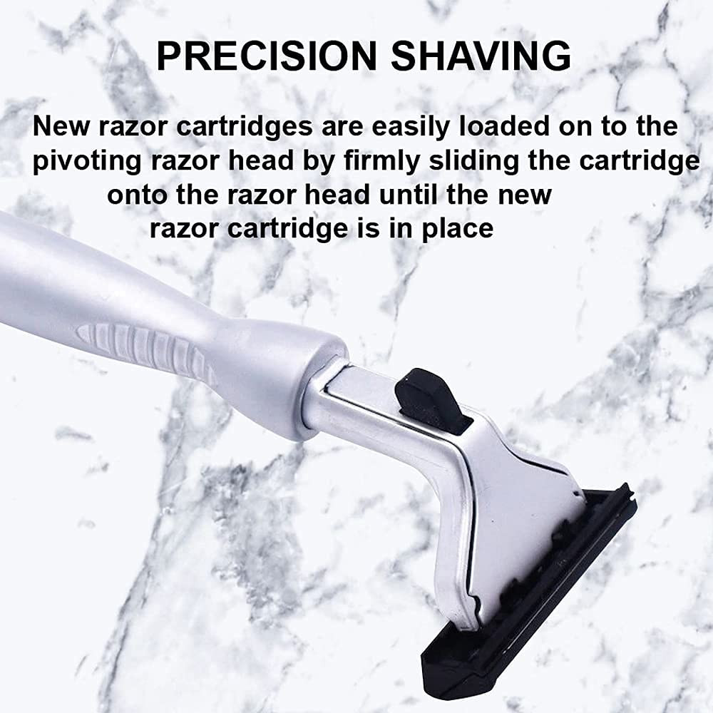 Taconic Shave Heavyweight Chrome ATRA Compatible Twin Blade Razor & 10 ...