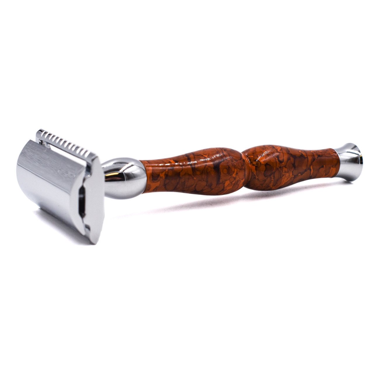 Parker 45R Heavyweight Double Edge Safety Razor & 5 Shark Super Chrome