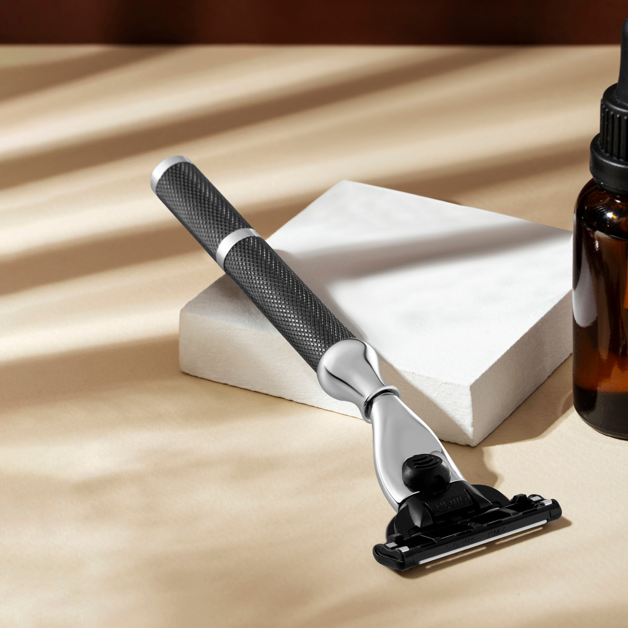 Parker 42M Mach 3 Graphite & Chrome Metal Cartridge Razor