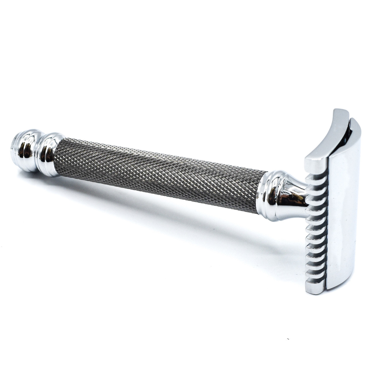 Parker 26C Graphite Handle Three Piece OPEN COMB Double Edge Safety Razor