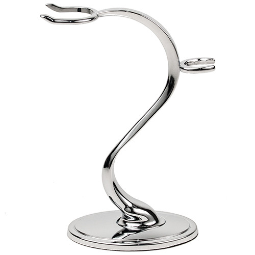Deluxe Heavyweight Chrome Safety Razor and Shaving Brush Stand