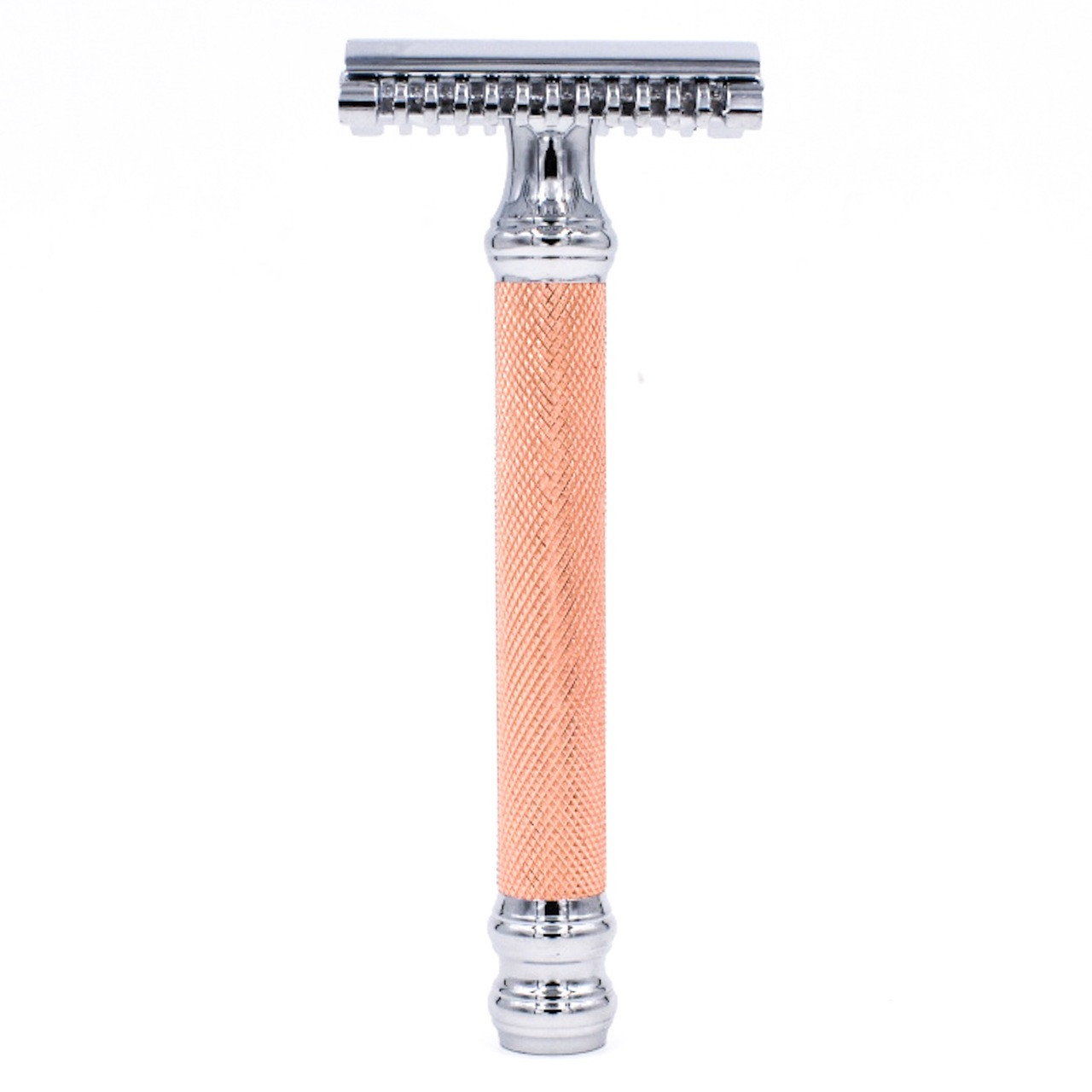Parker 63C Rose Gold Three Piece Open Comb Double Edge Safety Razor & 5 ...