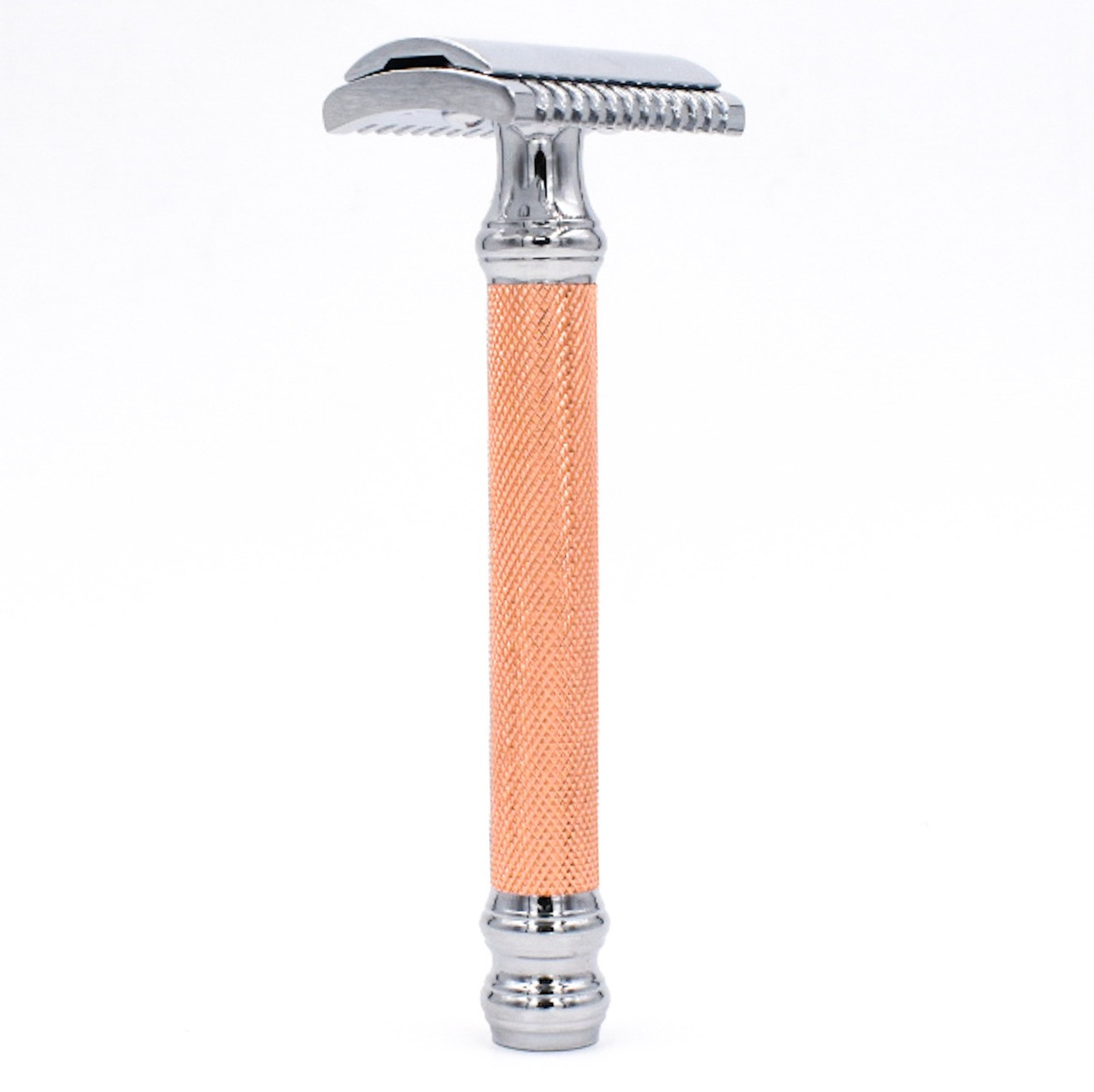 Parker 63C Rose Gold Three Piece Open Comb Double Edge Safety Razor & 5 ...