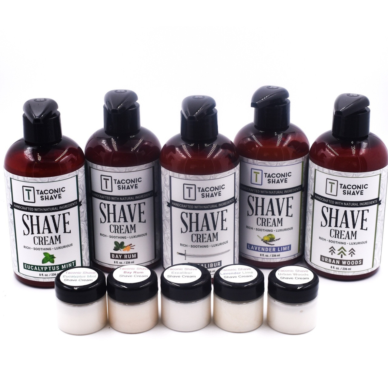 Taconic Pump Shave Cream Sample Pack - 5 Scents
