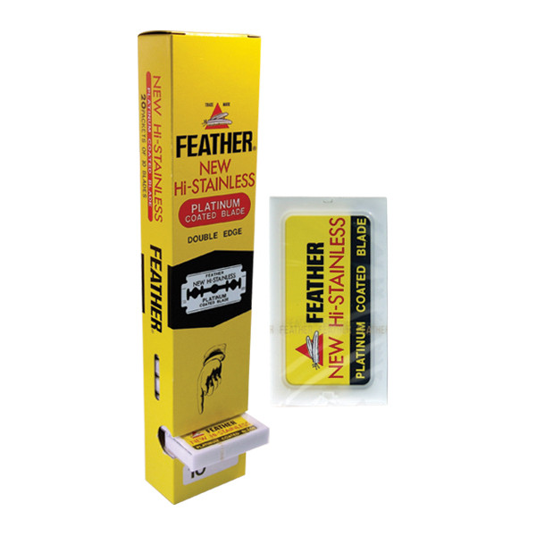 Feather Hi-Stainless Double Edge - 10 Count Razor Blades