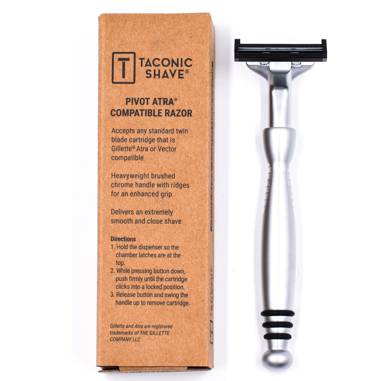Taconic Shave Heavyweight Chrome ATRA Compatible Twin Blade Razor