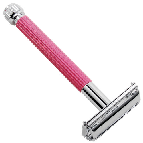 Parker 29L Pink Women's Long Handle Butterfly Open Safety Razor